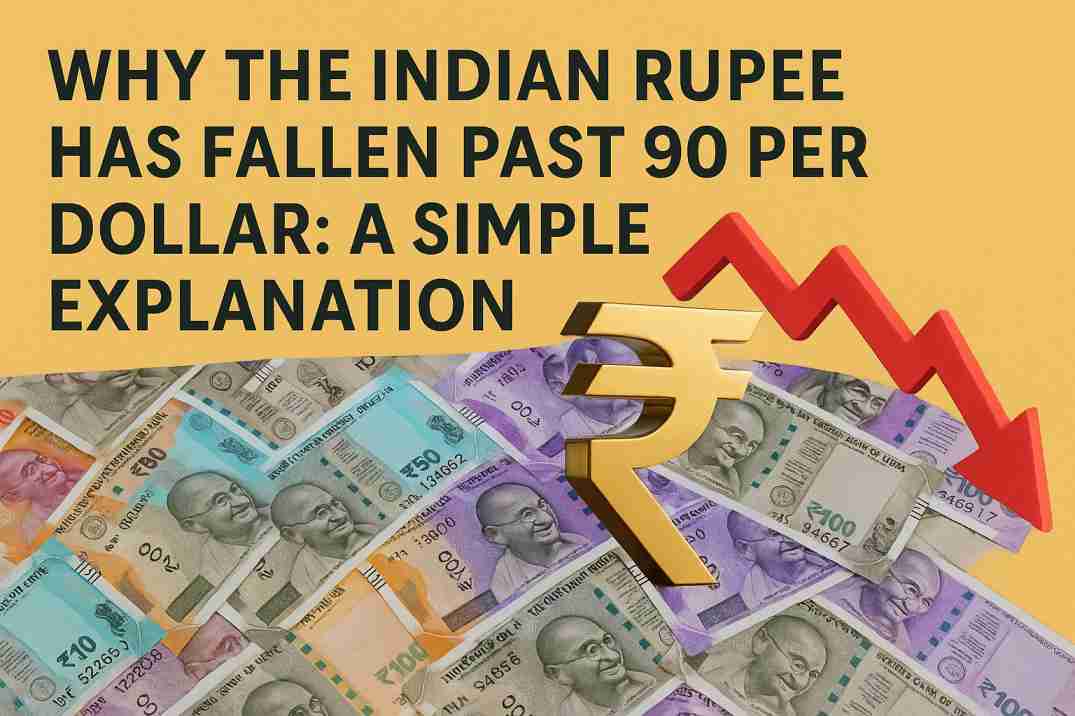 Why the Indian Rupee Has Fallen Past 90 Per Dollar: A Simple